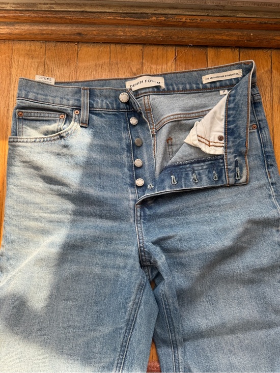 Aritzia | Jeans | Aritzia Light Blue Straight Jeans With Buttonfly ...
